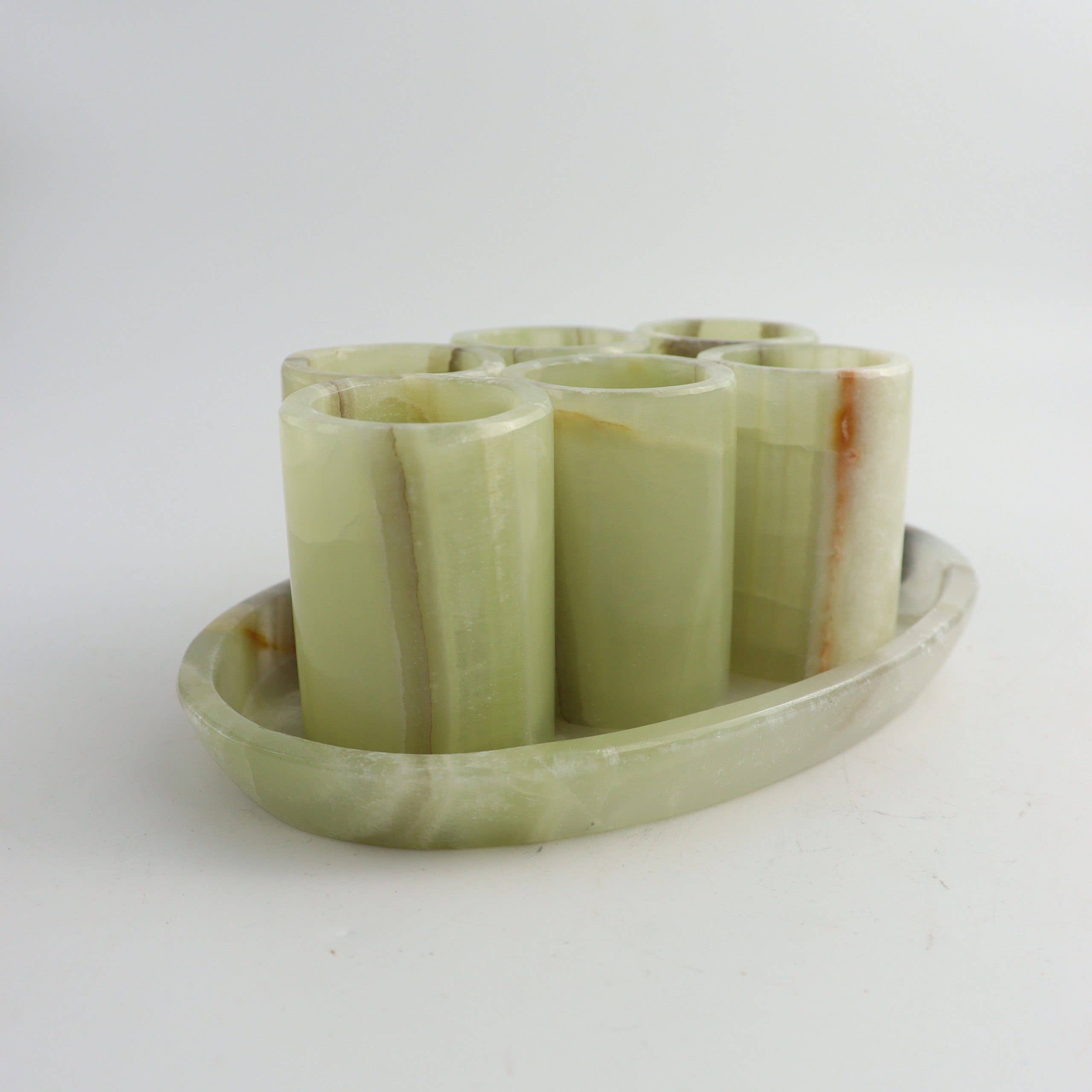 Green Onyx Shot Glass Set Of 6 Bodega Provisions